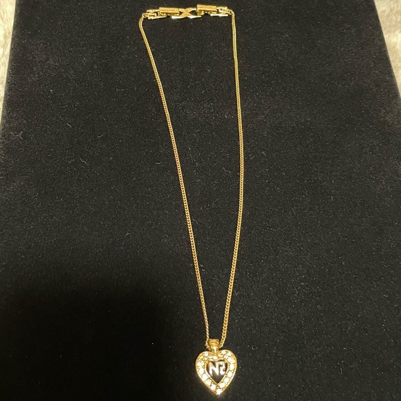 Nina Ricci | Jewelry | Nina Ricci Gold Plated Heart Crystals Pendant ...
